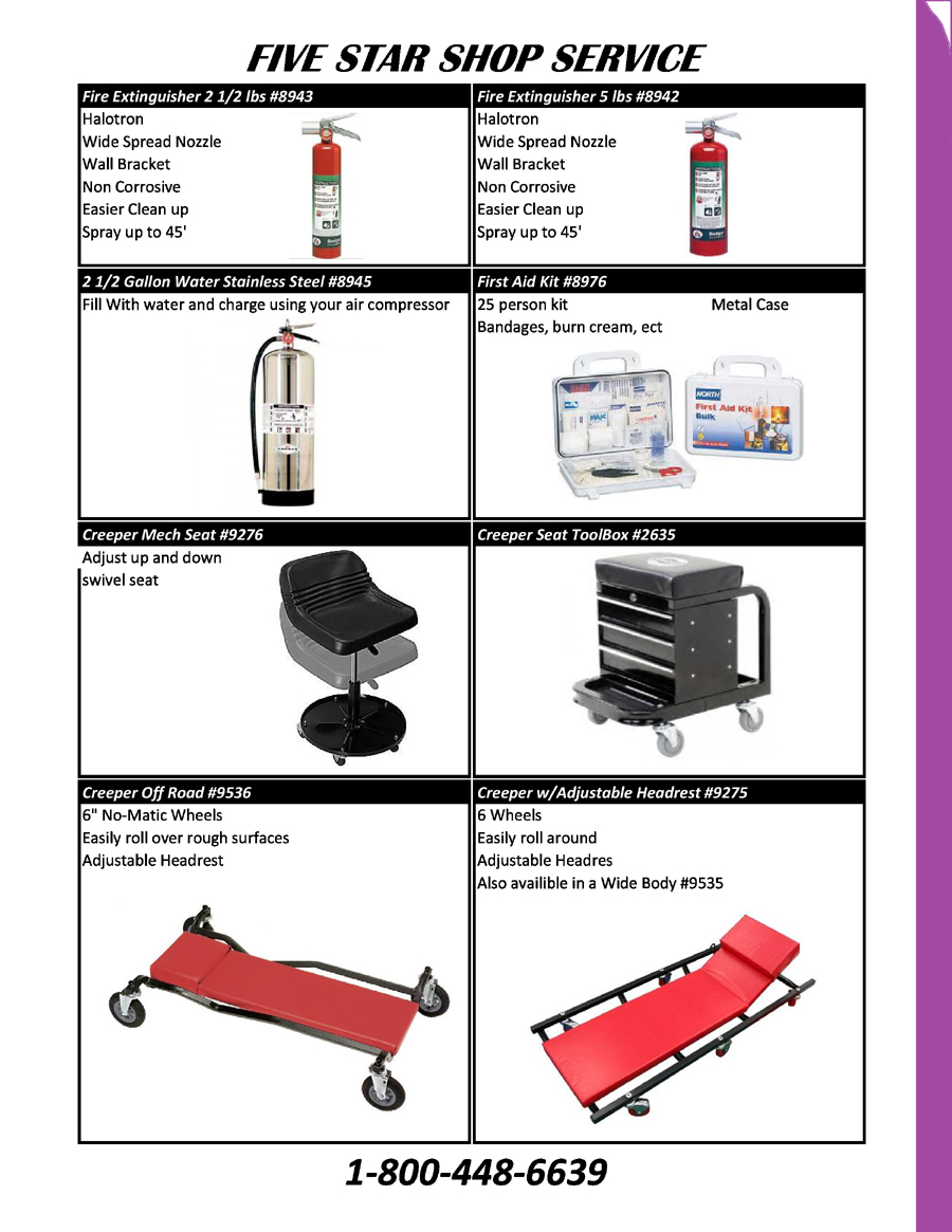 Five Star Shop Service | High Quality Specialty Supplies & Equipment